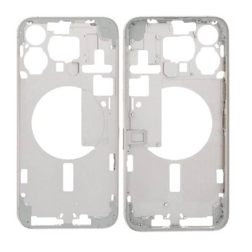 Front Frame Middle Chassis For Apple iPhone 15 Pro White | ORIGINAL