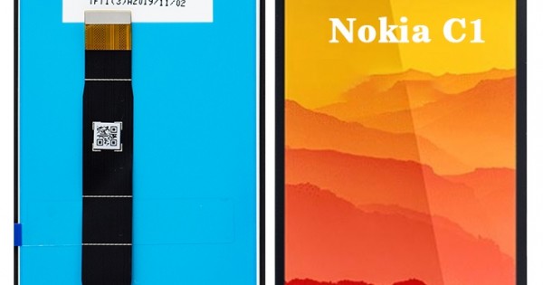 Nokia C1 LCD Screen Module Black - High Quality