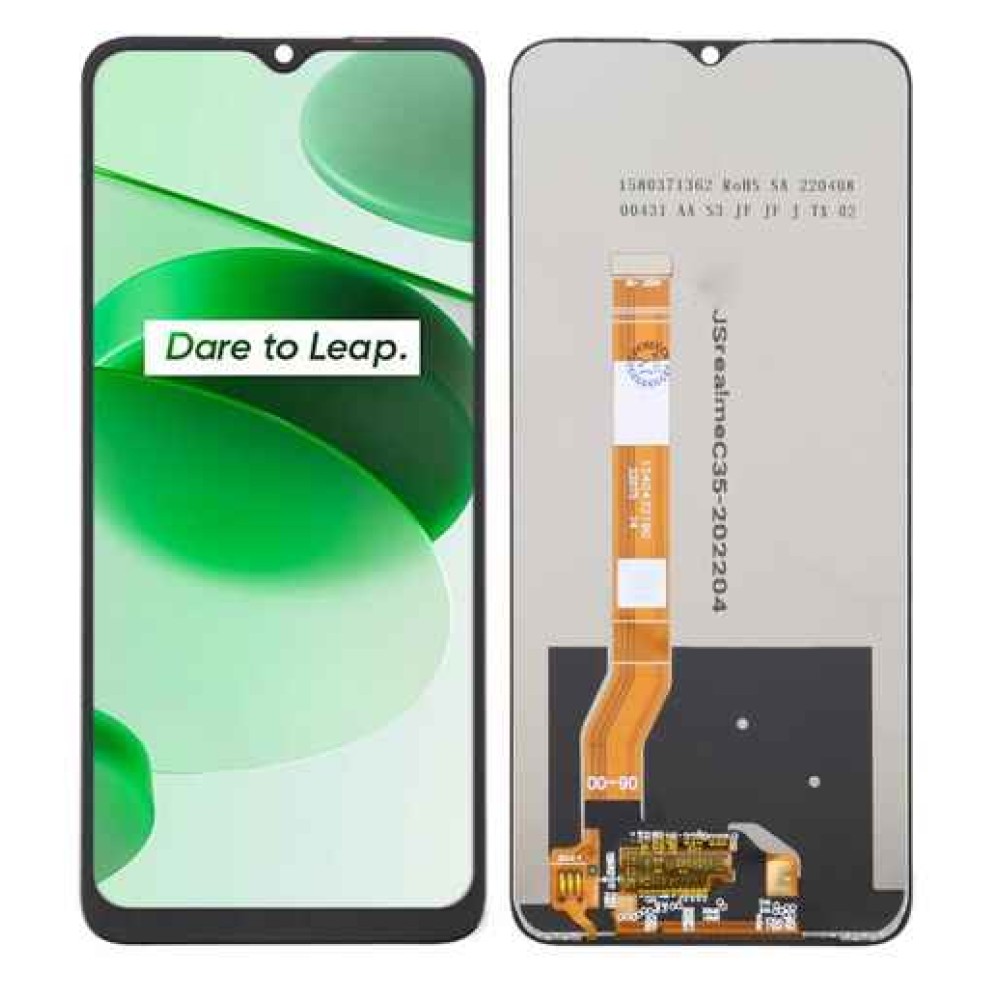 Realme C35 LCD Screen Display Black - High Quality