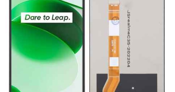 Realme C35 LCD Screen Display Black - High Quality