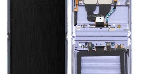 LCD Screen Display With Frame For Samsung Galaxy Z Flip 5G Grey | ORIGINAL