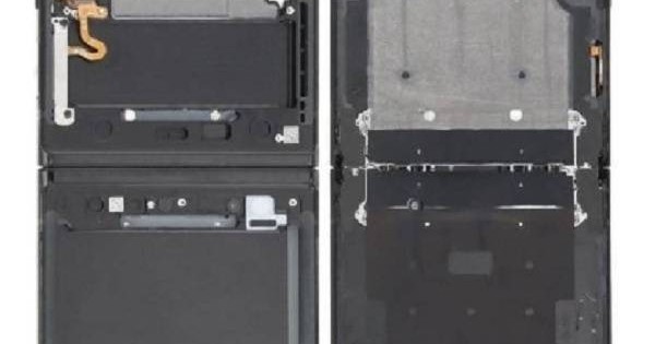 Front Frame Middle Chassis For Samsung Galaxy Z Flip 5G Bronze | ORIGINAL