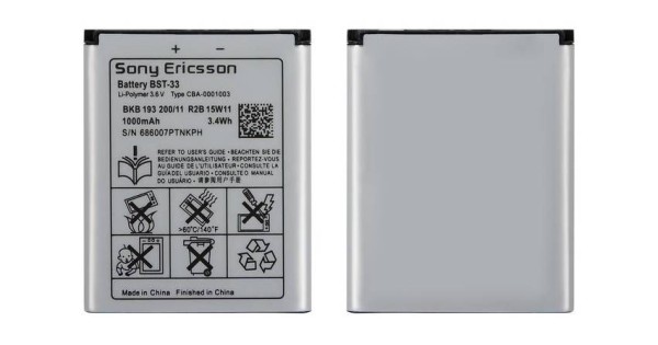 Sony Ericsson W100 Battery | BST-33 | ORIGINAL | Cellspare