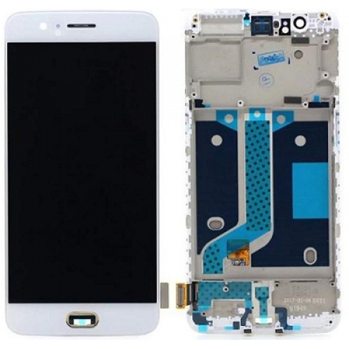 Oneplus 5 LCD Screen With Frame Module White - Cellspare