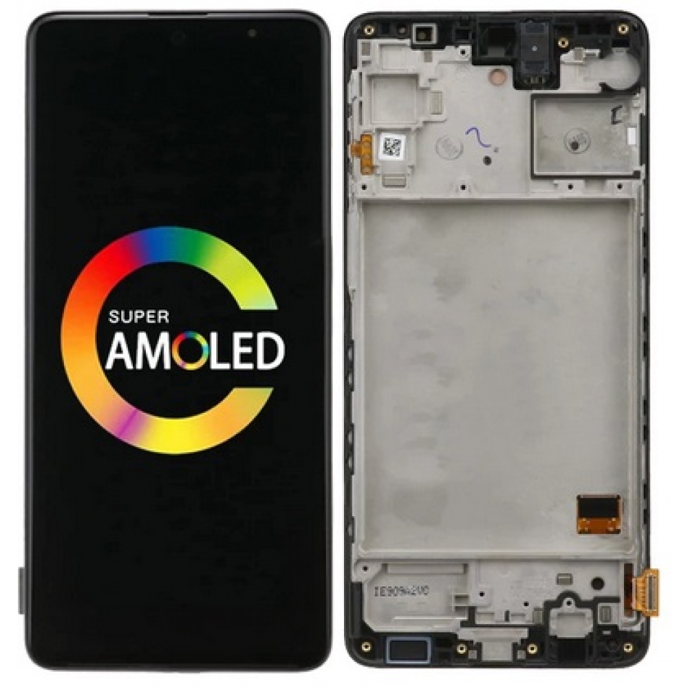LCD Screen Display With Frame For Samsung Galaxy M31s Black | ORIGINAL