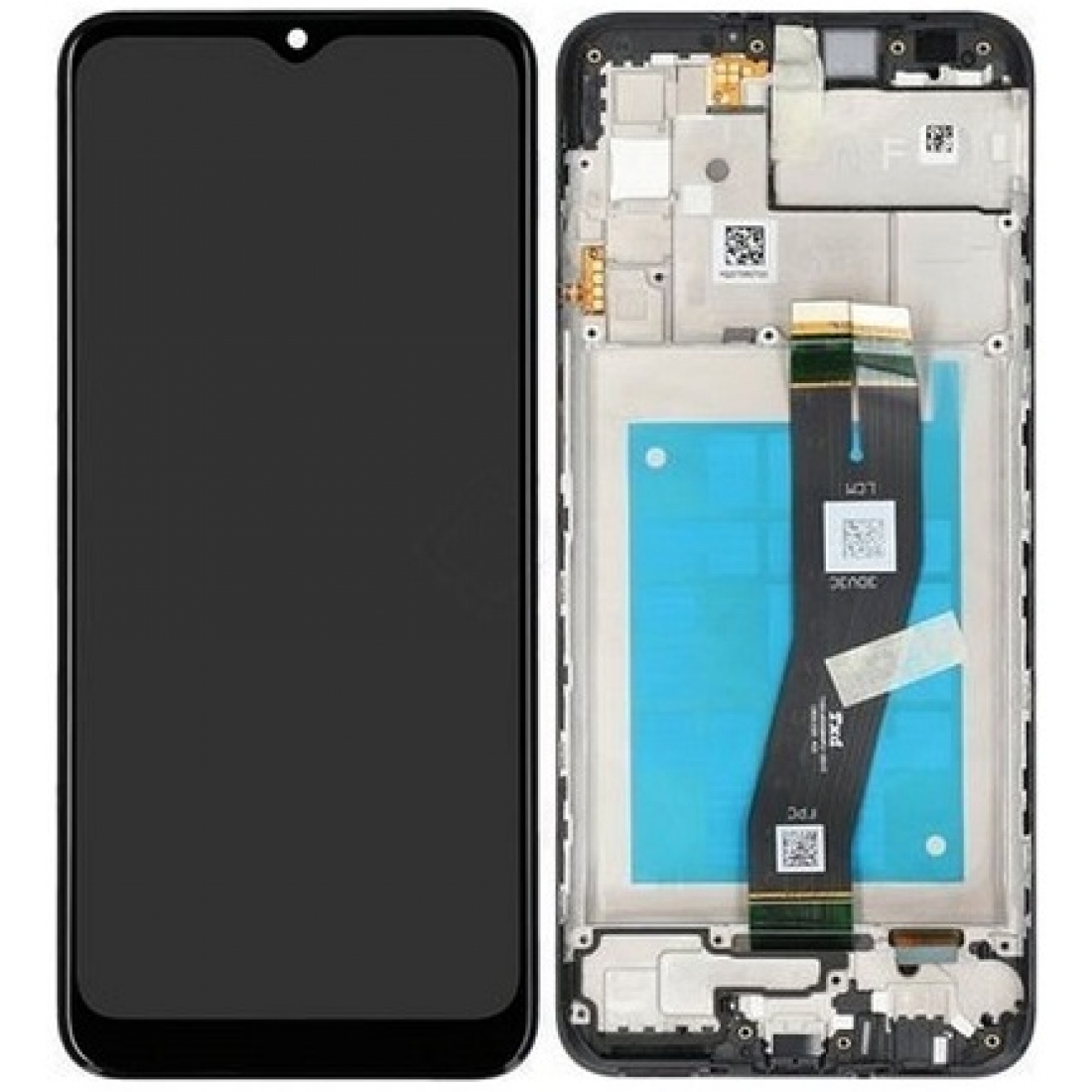Samsung Galaxy A02s LCD Screen With Frame Module Black - Cellspare