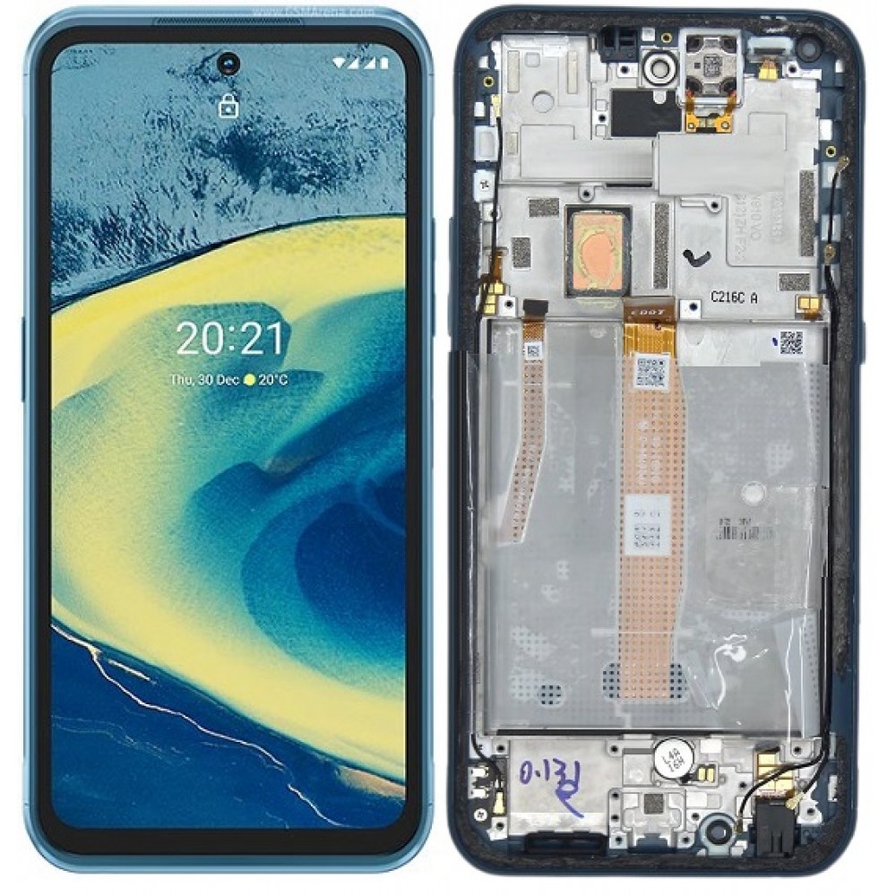 Nokia XR20 LCD Screen With Frame Module Black- Cellspare