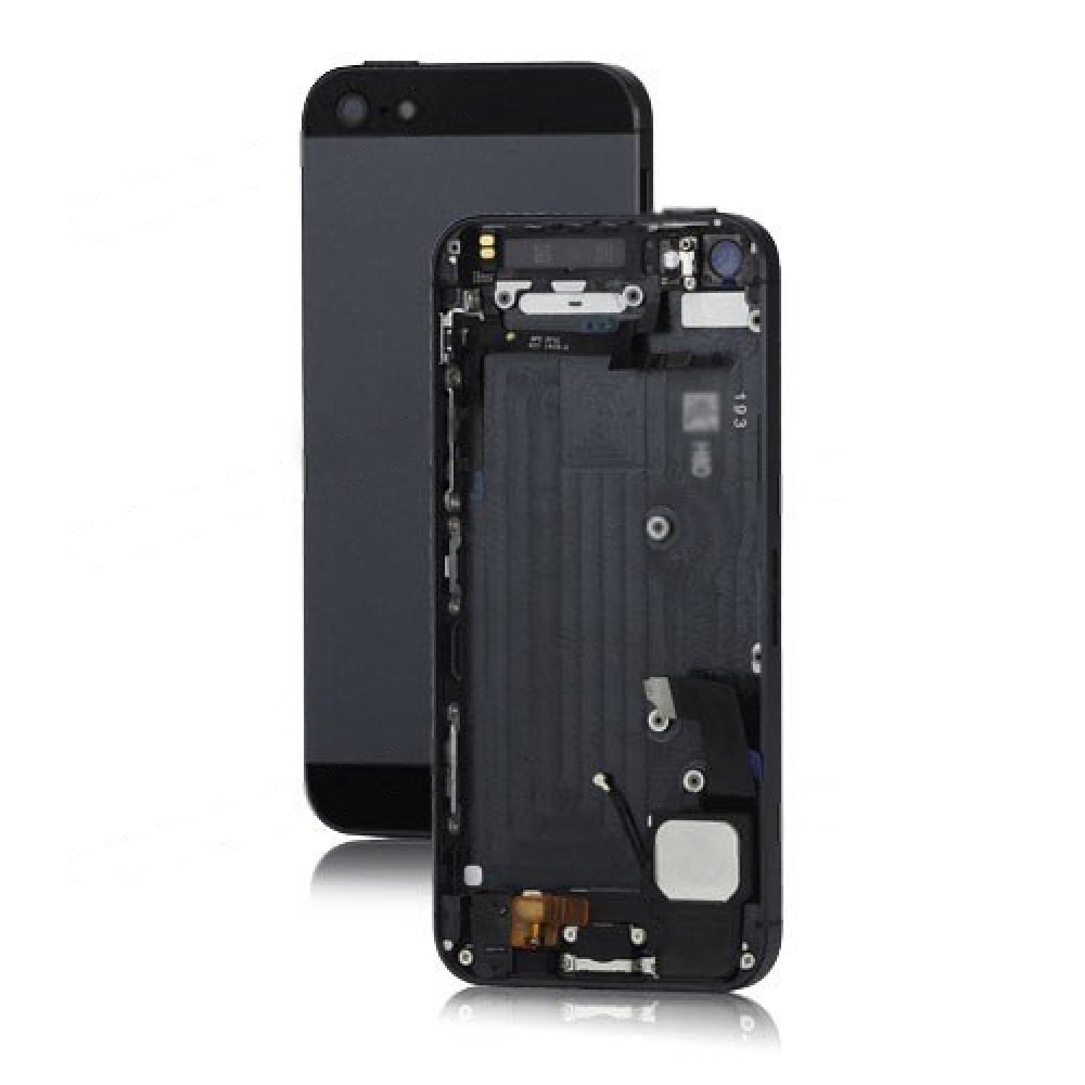 Apple iPhone 5 Rear Housing Panel Battery Door Black - Cellspare