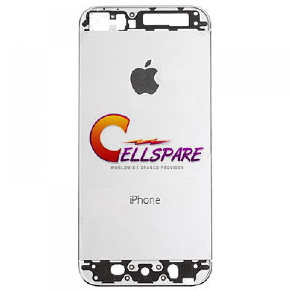 Apple iPhone 5S Rear Housing Panel Battery Door Silver - Cellspare
