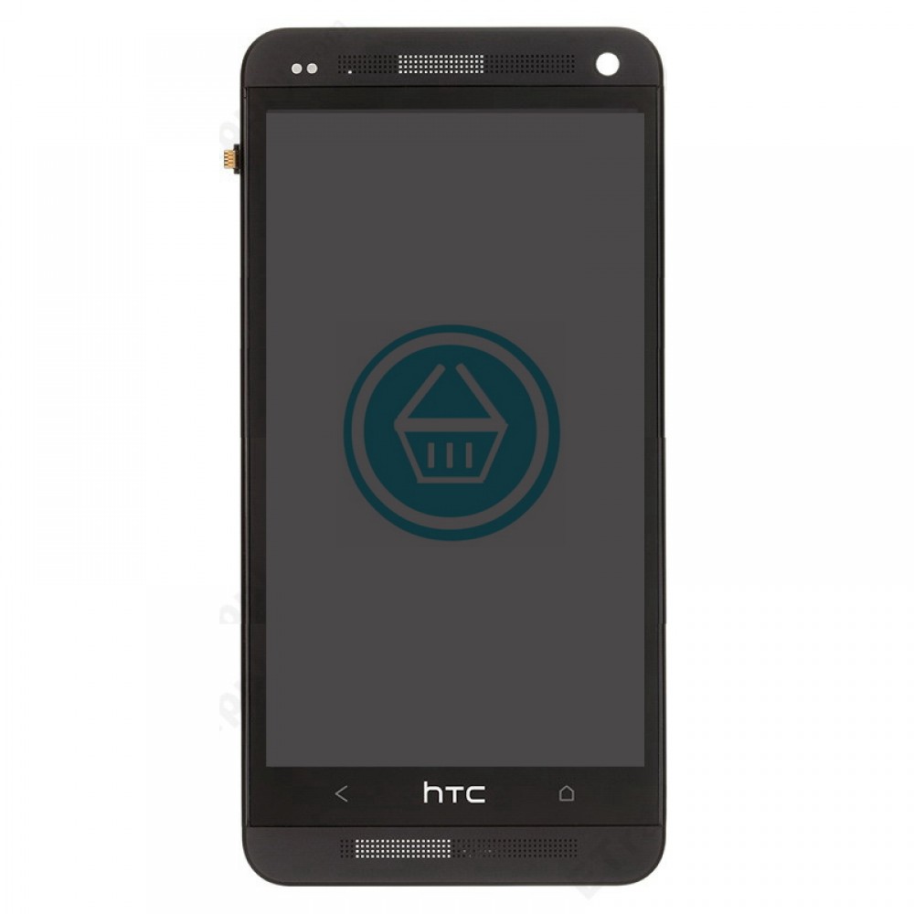 HTC One M7 LCD Screen With Front Housing Replacement Black - Cellspare