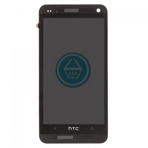 HTC One M7 LCD Screen With Front Housing Replacement Black - Cellspare