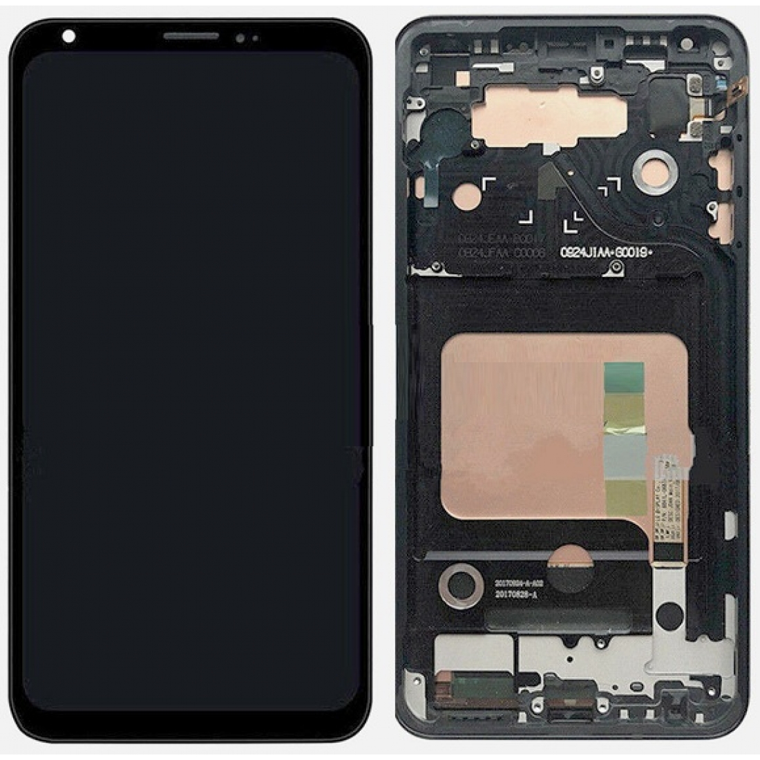 LG V30 Plus LCD Screen Replacement Module Black - Cellspare