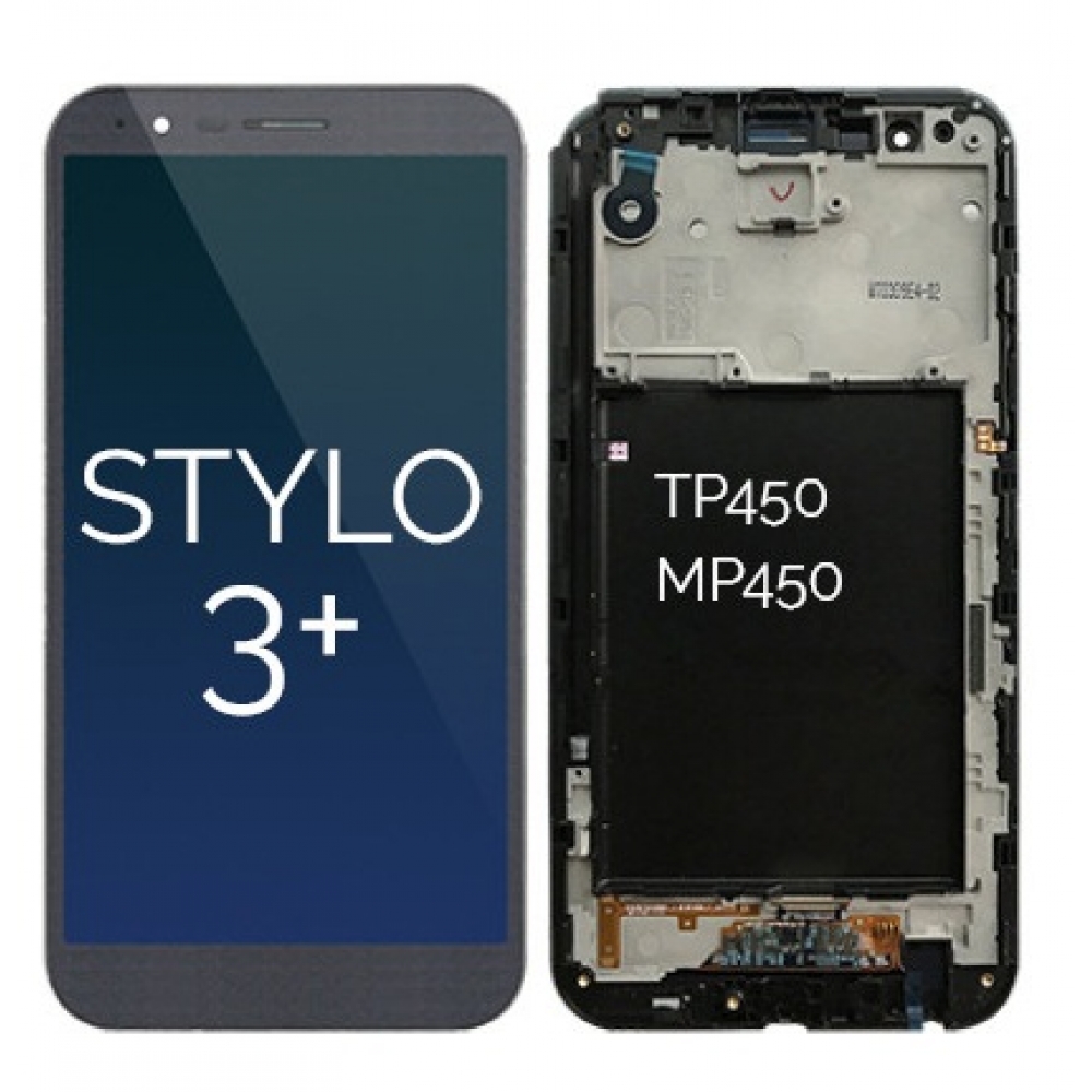 LG Stylo 3 Plus LCD Screen With Front Housing Black Best Price - Cellspare