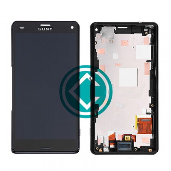Sony Xperia Z3 Compact LCD Screen With Front Housing Replacement Black ...